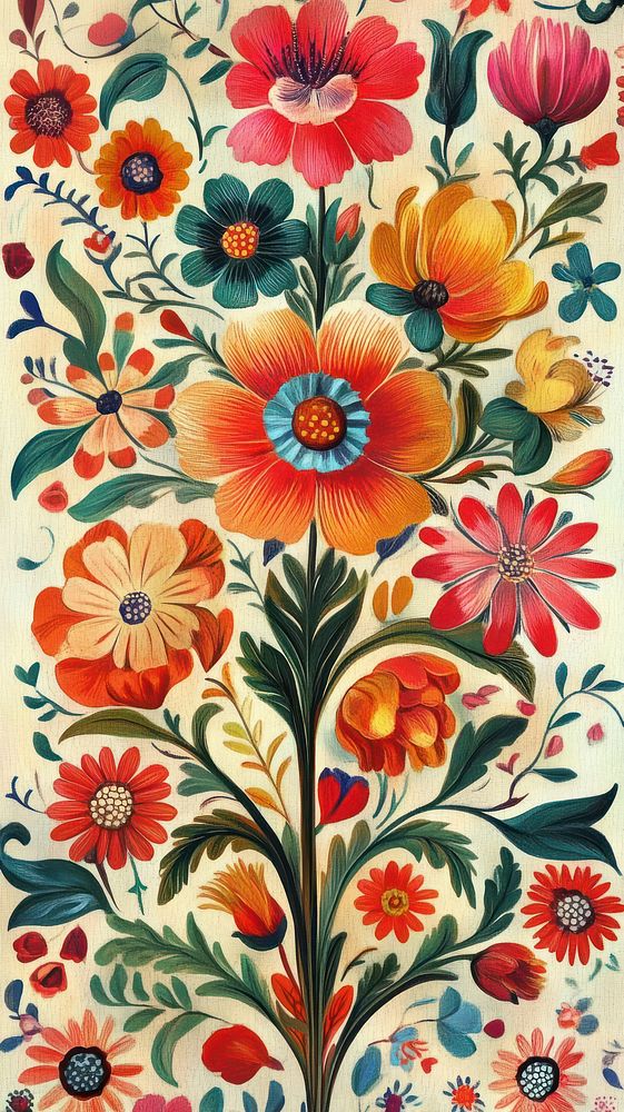 Vintage maximalist wallpaper pattern art | Free Photo Illustration ...