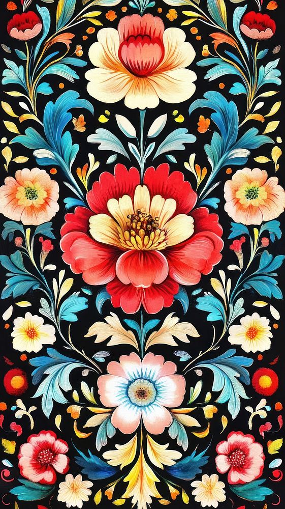 Vintage maximalist wallpaper pattern art | Free Photo Illustration ...