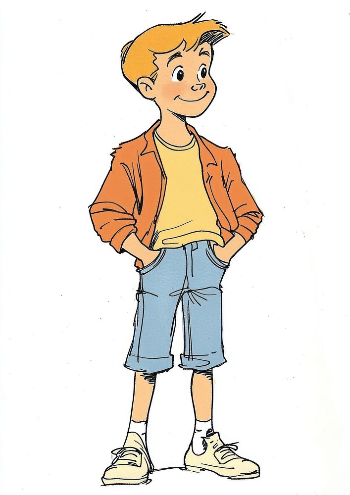 Boy illustration cartoon illustrated. | Free Photo Illustration - rawpixel