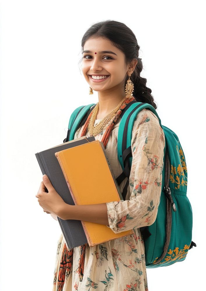Young indian girl backpack student | Free Photo - rawpixel