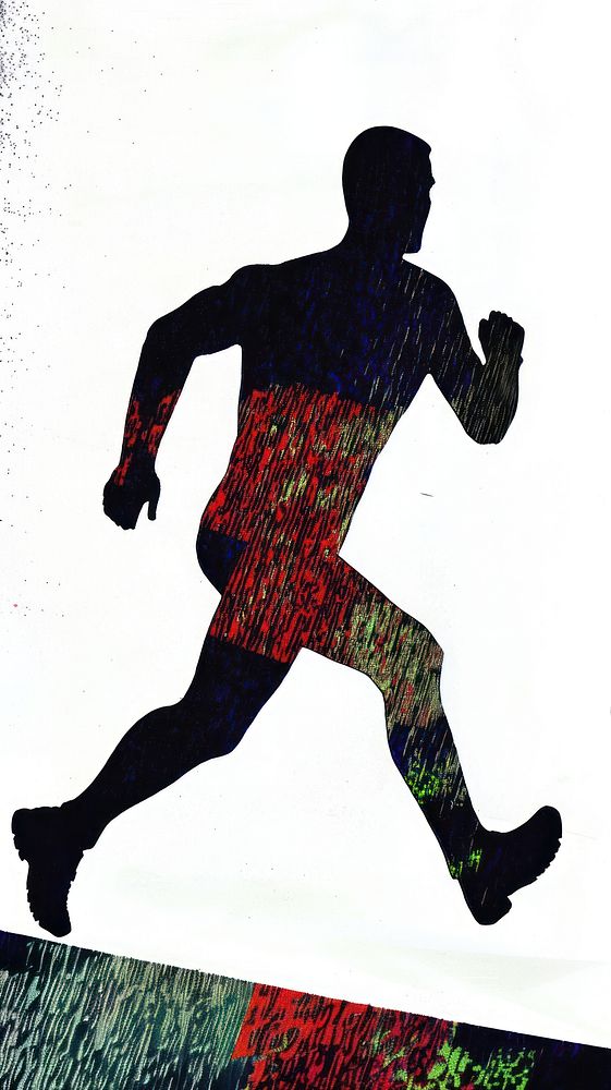 Run silhouette illustration clothing | Free Photo Illustration - rawpixel