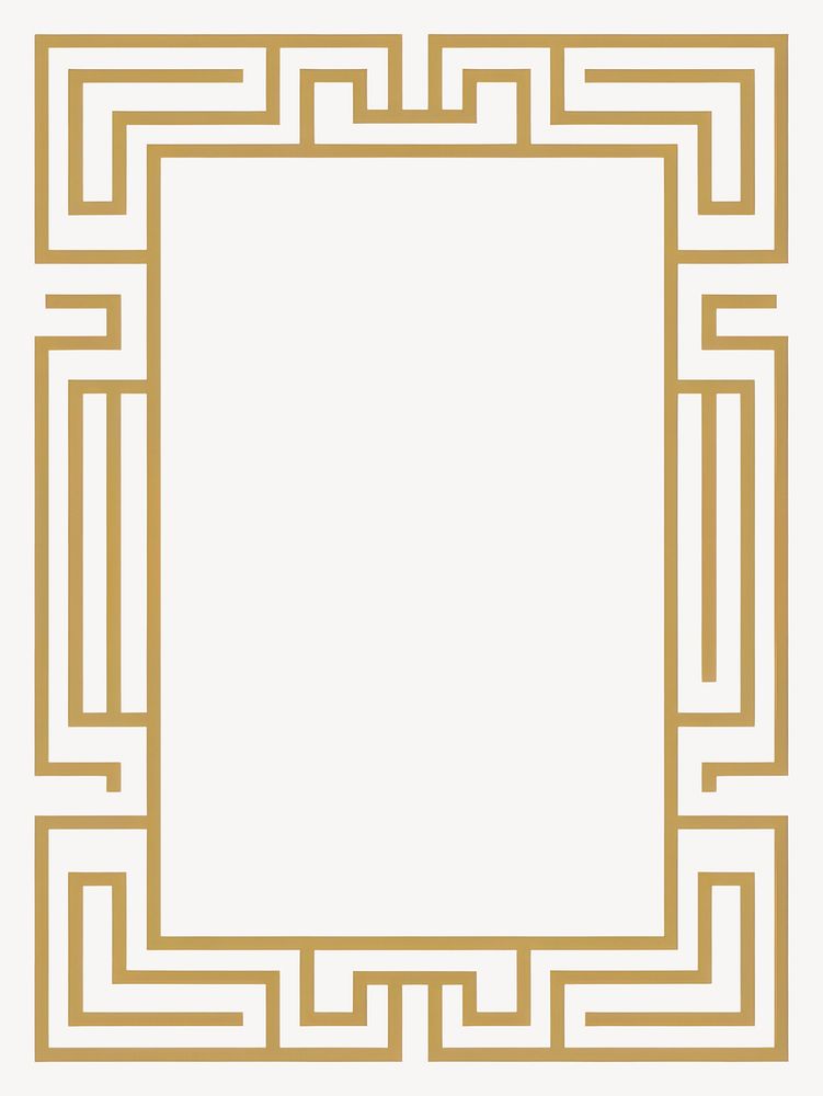 Chinese golden border rectangular design | Free Vector - rawpixel