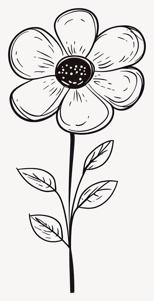 Cute flower scribble sketch simple | Free Vector - rawpixel