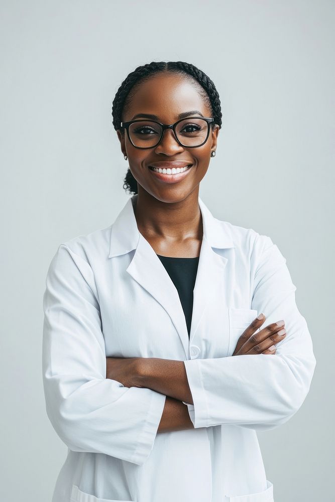 Black female pharmacist coat clothing | Free Photo - rawpixel