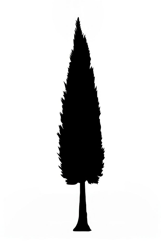 Cypress tree silhouette illustration black. | Free Photo Illustration ...