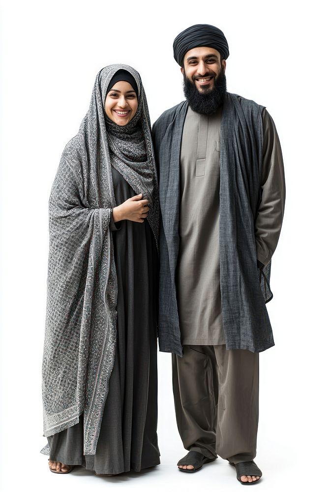 Muslim smiling couple clothing traditional | Free Photo - rawpixel