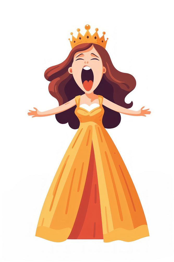 Queen scream illustration cartoon dress. | Free Photo Illustration ...