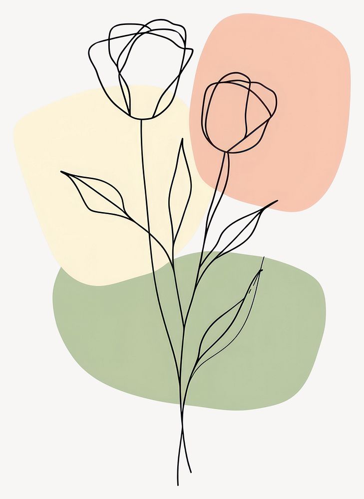 Abstract rose line art drawing | Free Vector - rawpixel