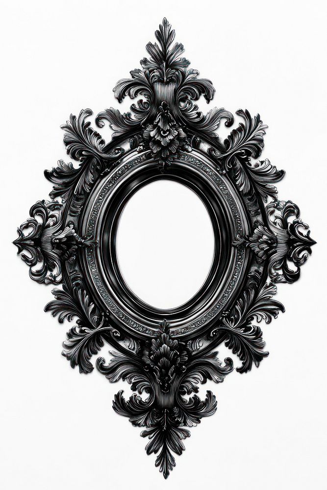 Black gothic Oval Frame vintage | Free Photo - rawpixel