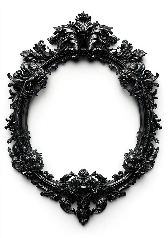 Black gothic Oval Frame baroque | Free Photo - rawpixel