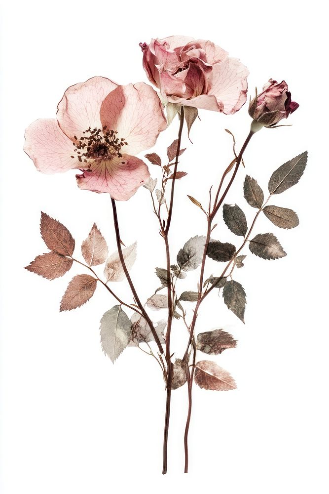 Pink Rose flowers pressed rose. | Free Photo - rawpixel