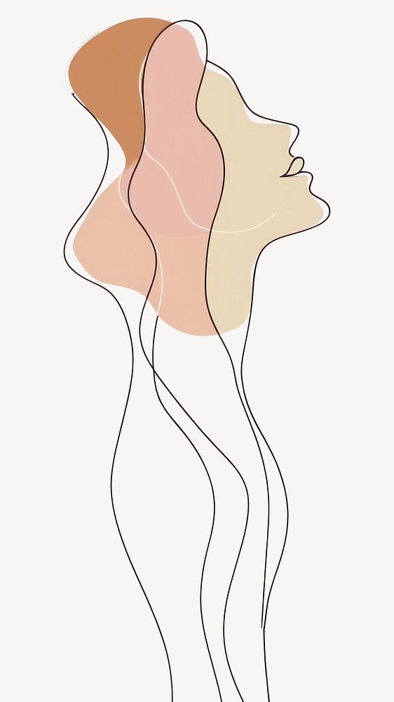 Woman drawing silhouette line vector | Free Vector - rawpixel