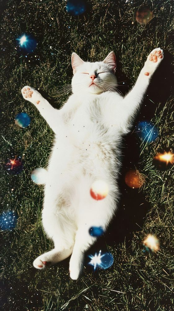White cat full body lay | Free Photo - rawpixel
