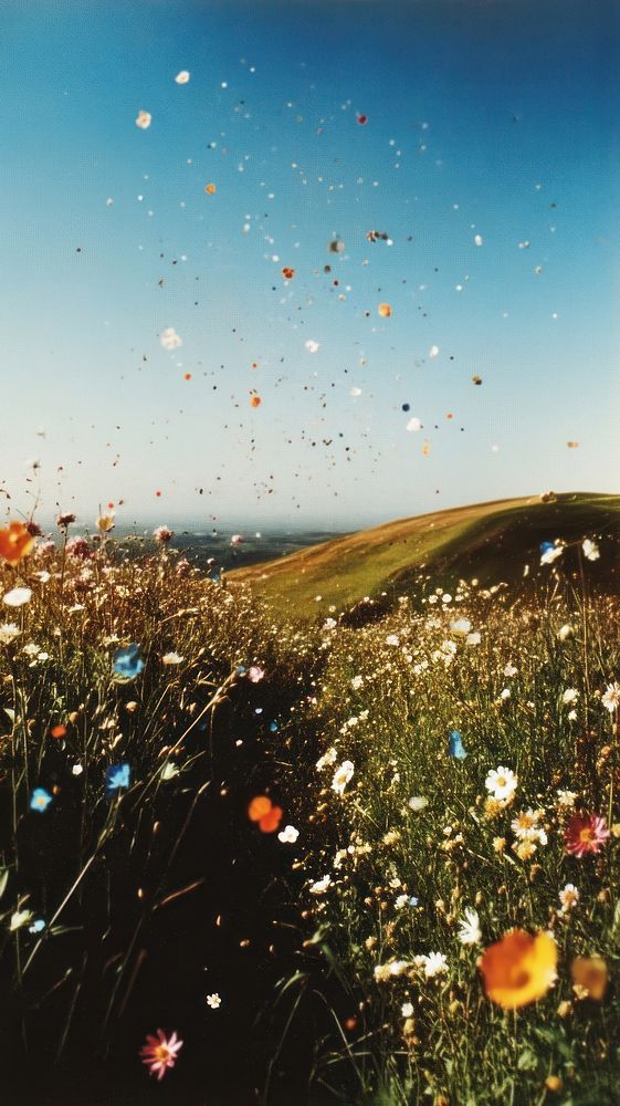 Spring flower hills countryside photography | Free Photo - rawpixel