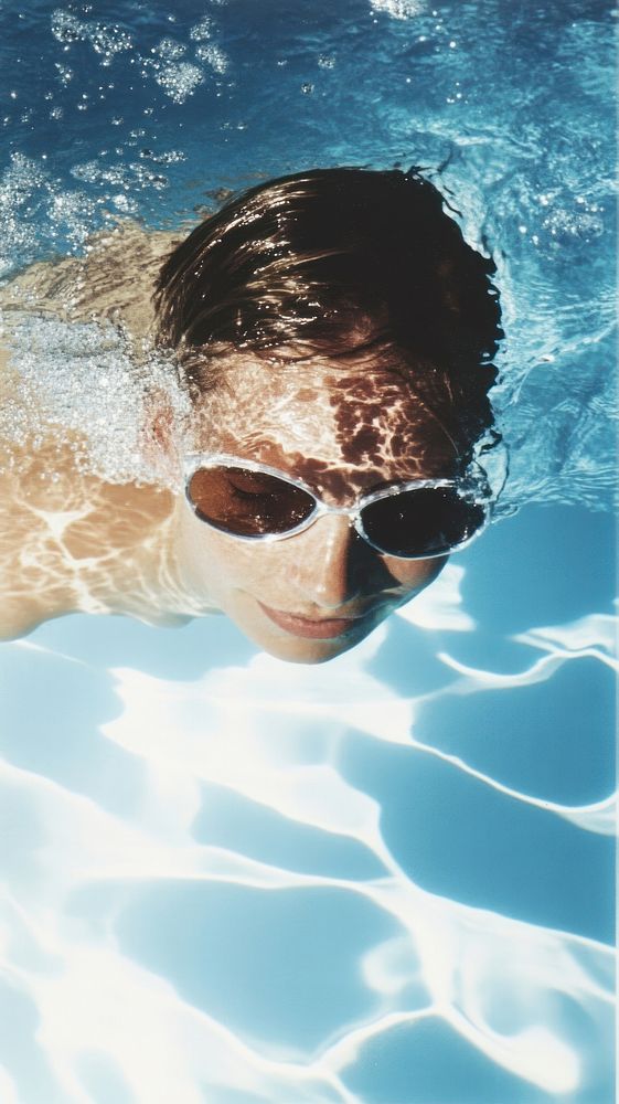 Summer pool photography sunglasses swimming. | Free Photo - rawpixel