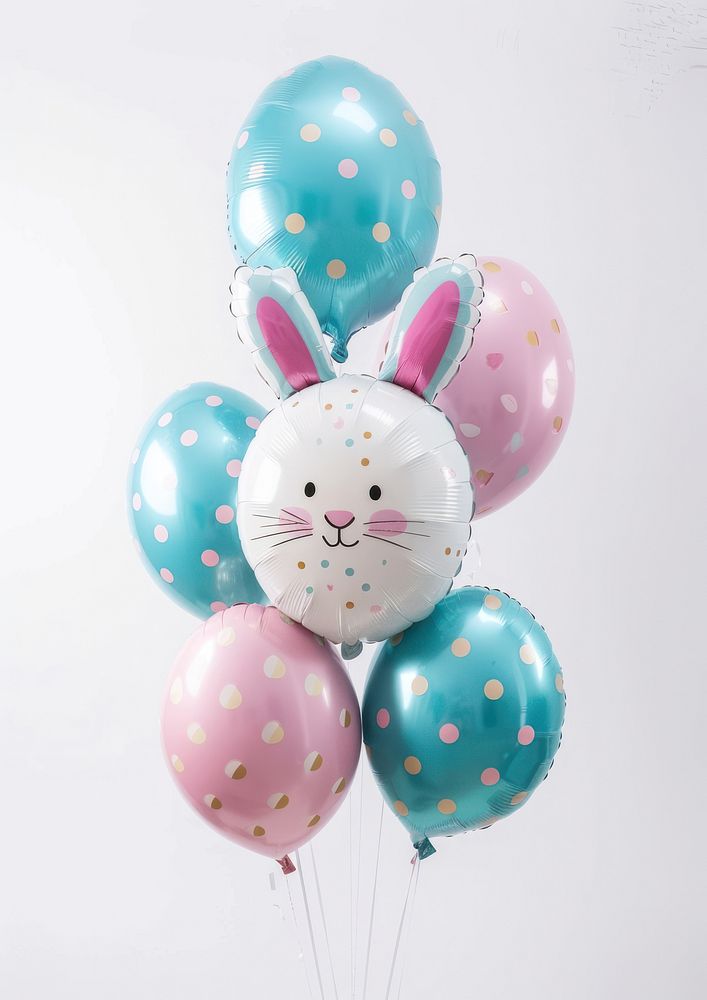 Easter bunny easter eggs balloons | Free Photo - rawpixel