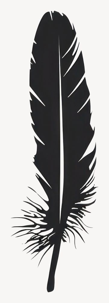 Broken feather silhouette simple black | Free Vector - rawpixel