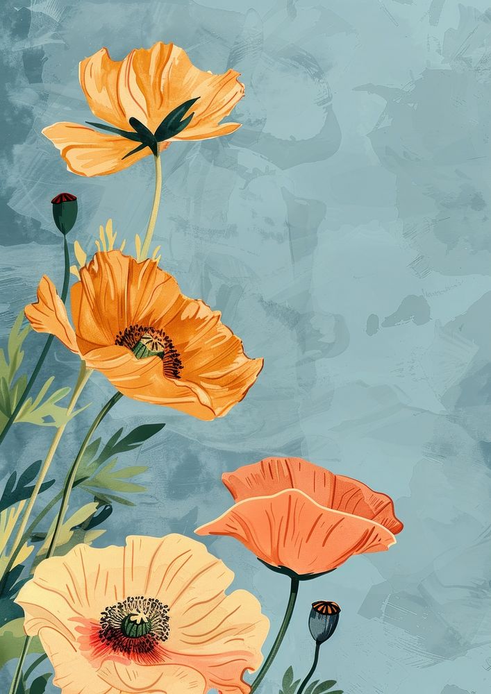 Poppy flower flowers poppies poppy. | Free Photo Illustration - rawpixel