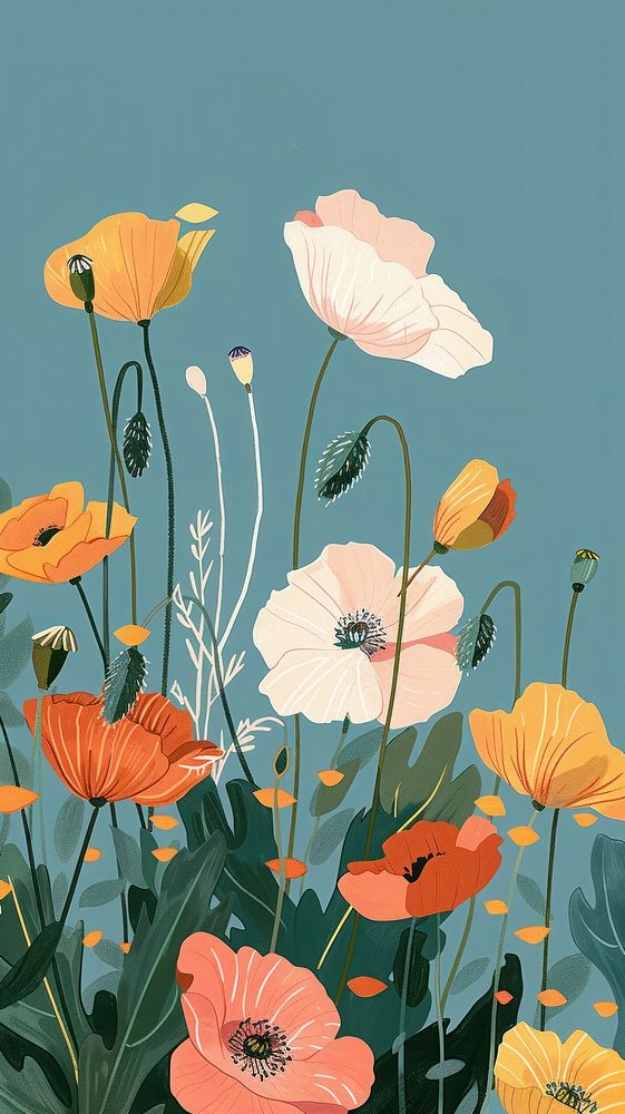 Poppy flower flowers poppy illustration | Free Photo Illustration ...