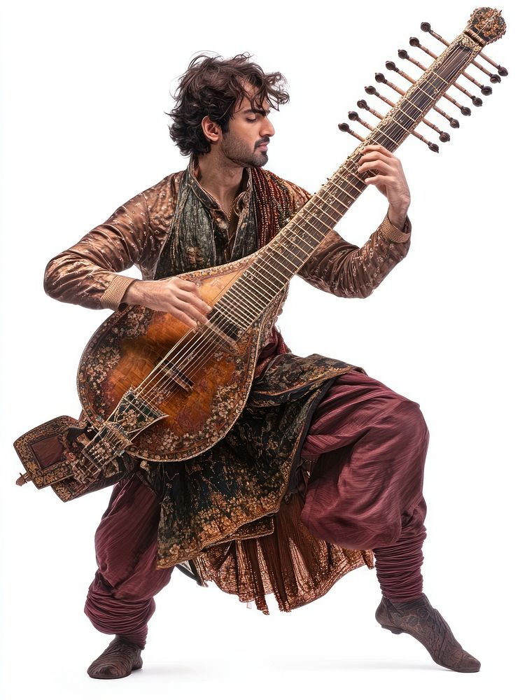 Indian sitar player performing normal | Free Photo - rawpixel