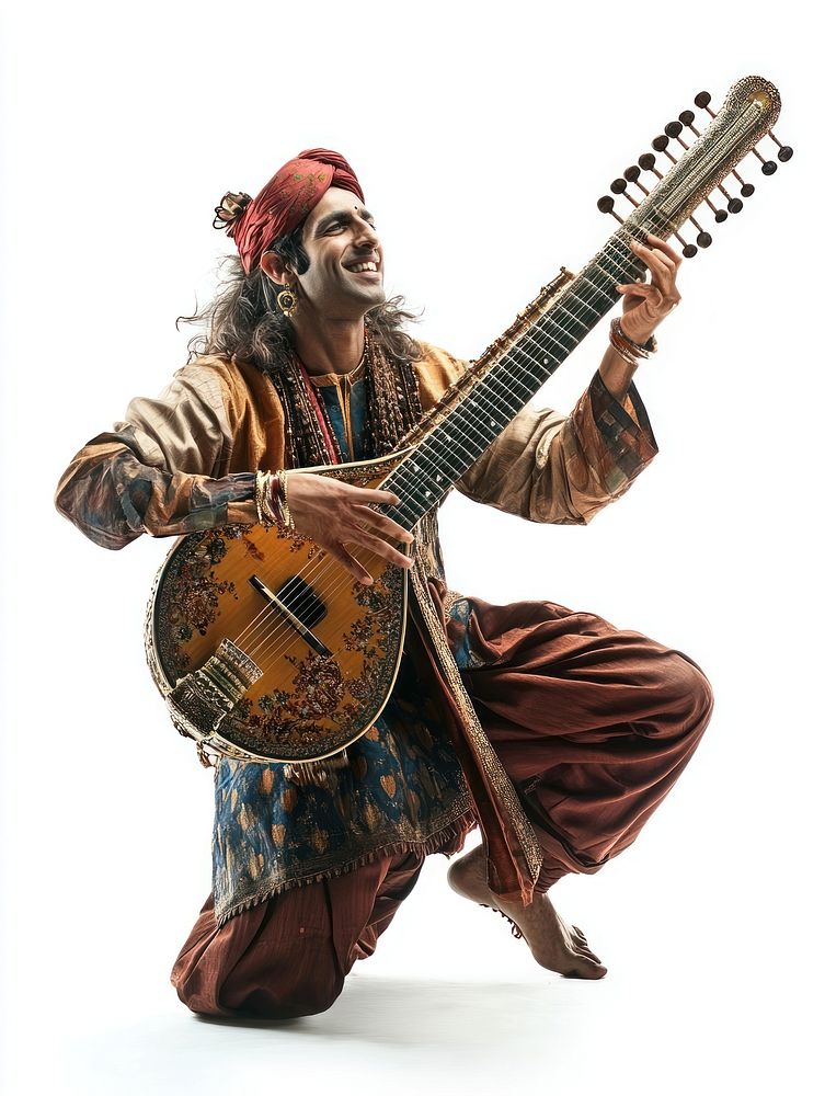 Indian sitar player performing normal | Free Photo - rawpixel