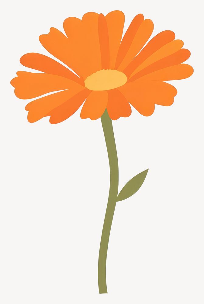 Calendula flower illustration simple art | Free Vector Illustration ...