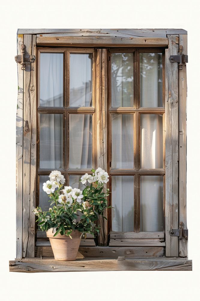 Cottagecore wooden window flowers vintage | Free Photo - rawpixel