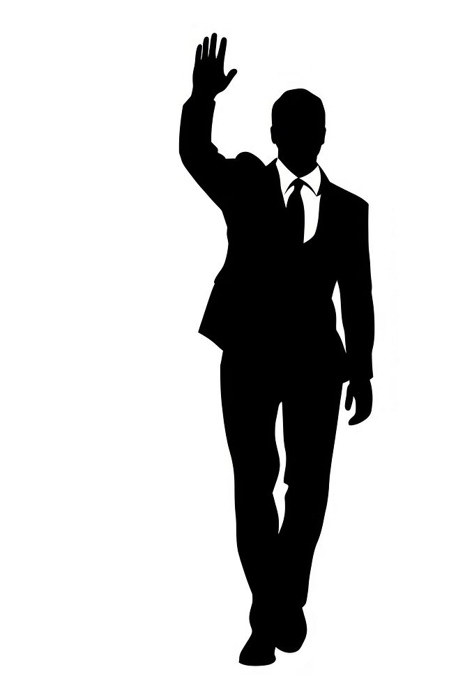 Business man cheering silhouette illustration | Free Photo Illustration ...