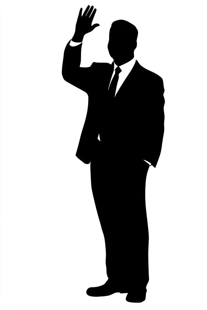 Business man cheering silhouette illustration | Free Photo Illustration ...
