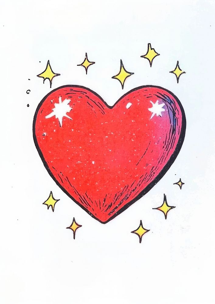 A heart illustration symbol astronomy. | Free Photo Illustration - rawpixel