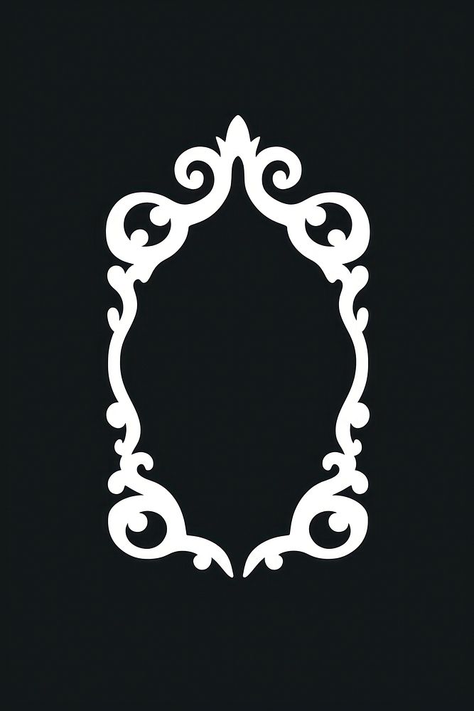 Minimal ornate frame silhouette design | Free Photo Illustration - rawpixel