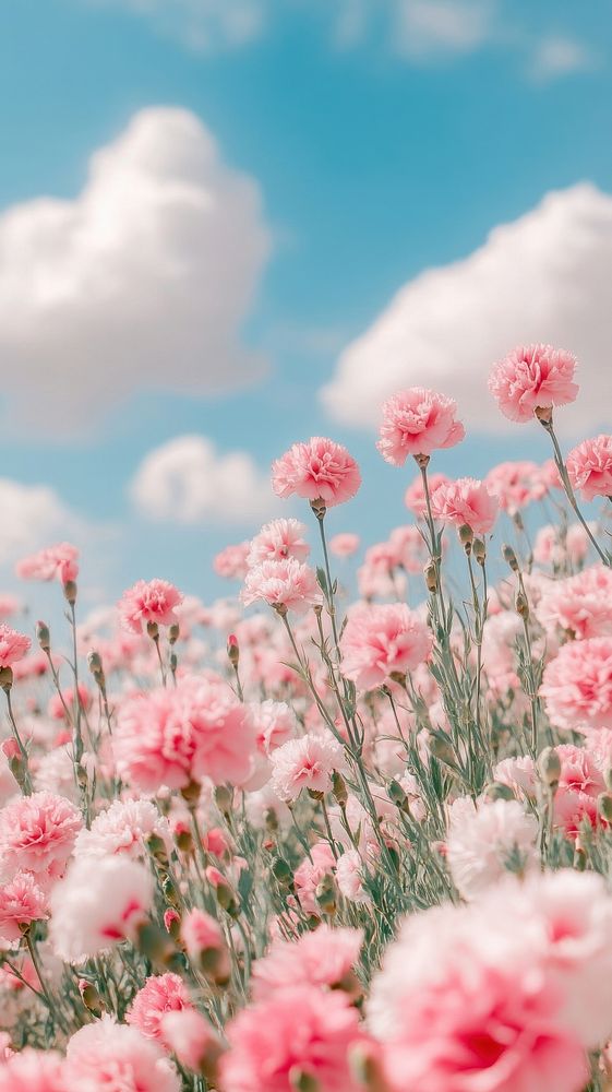 Carnation flower fields carnations flowers | Free Photo - rawpixel