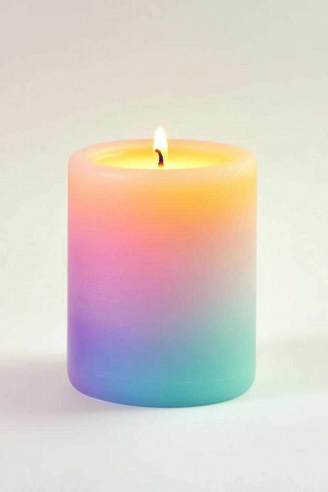 Rainbow pastel candle candlelight decorative | Free Photo - rawpixel