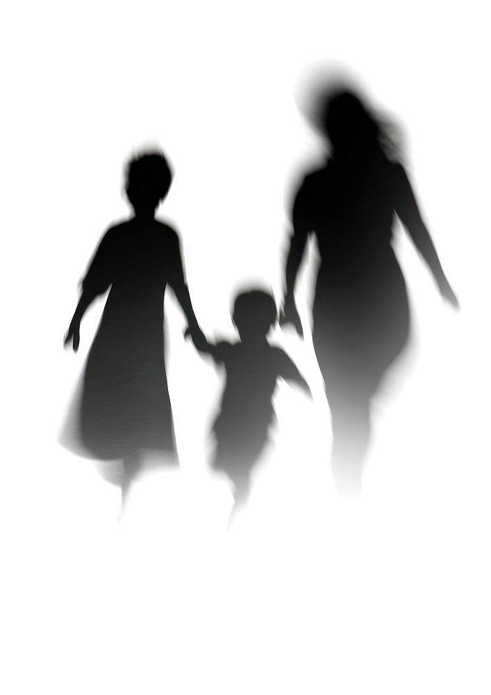 Shadow family silhouette walking recreation. | Free Photo Illustration ...