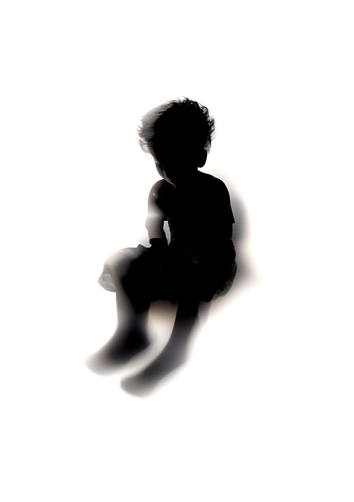 Shadow kid sitting silhouette photography. | Free Photo Illustration ...