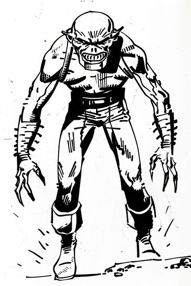 Villain alien full body drawing | Free Photo Illustration - rawpixel