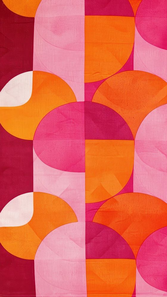 Pink and orange half-circles pattern | Free Photo Illustration - rawpixel
