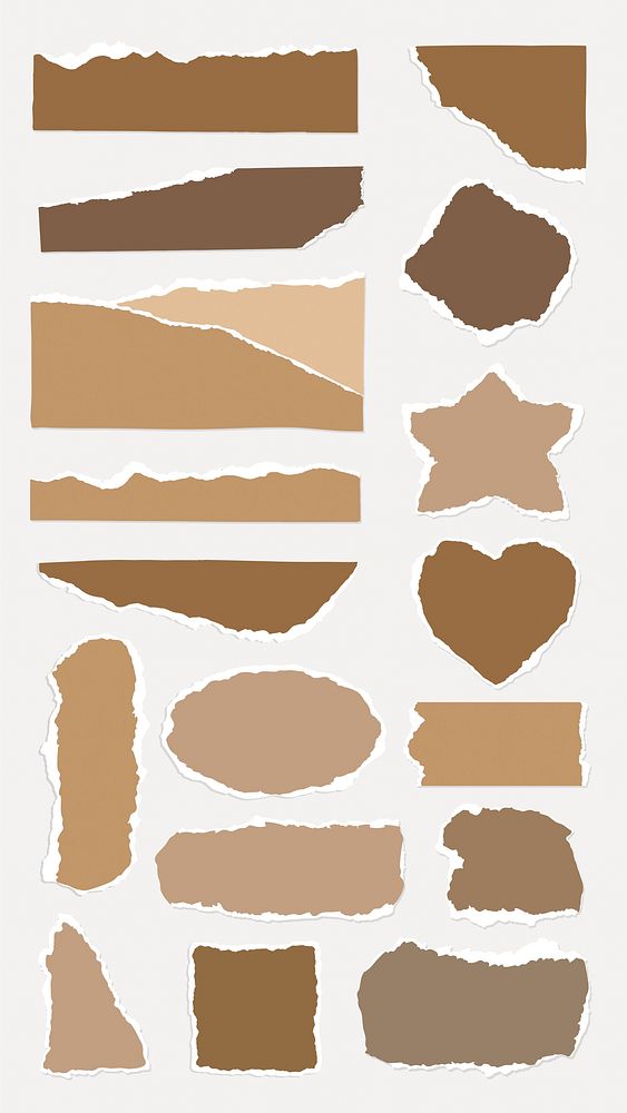 Collection torn paper shapes various | Free Vector - rawpixel