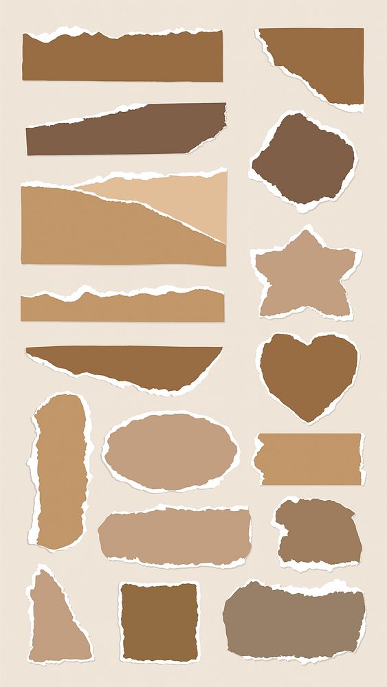 Collection torn paper shapes various | Free Vector - rawpixel
