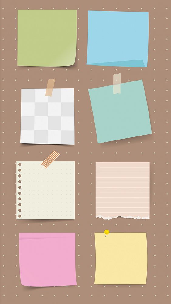 Collection colorful sticky notes dotted | Free Vector - rawpixel