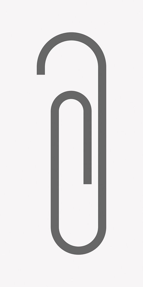 Minimalist paperclip line art | Free Photo Illustration - rawpixel
