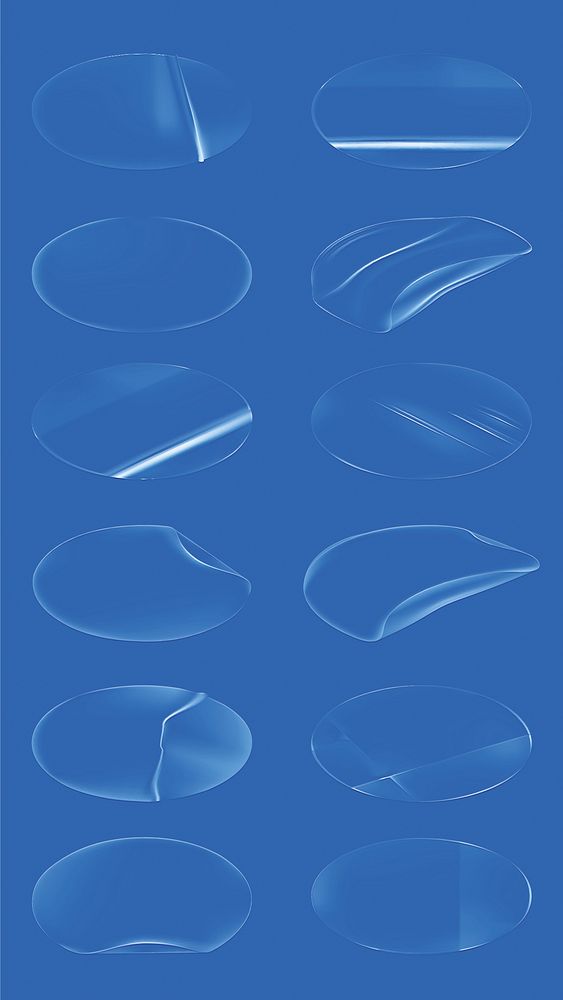 Set 12 transparent gel textures | Free Vector - rawpixel