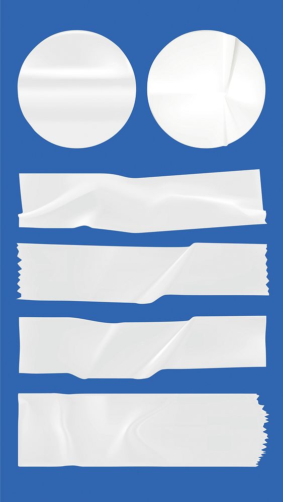 Set white adhesive tapes blue | Free Vector - rawpixel
