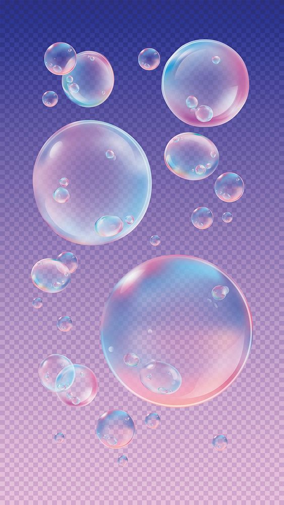 Transparent bubbles floating gradient background. | Free Vector - rawpixel