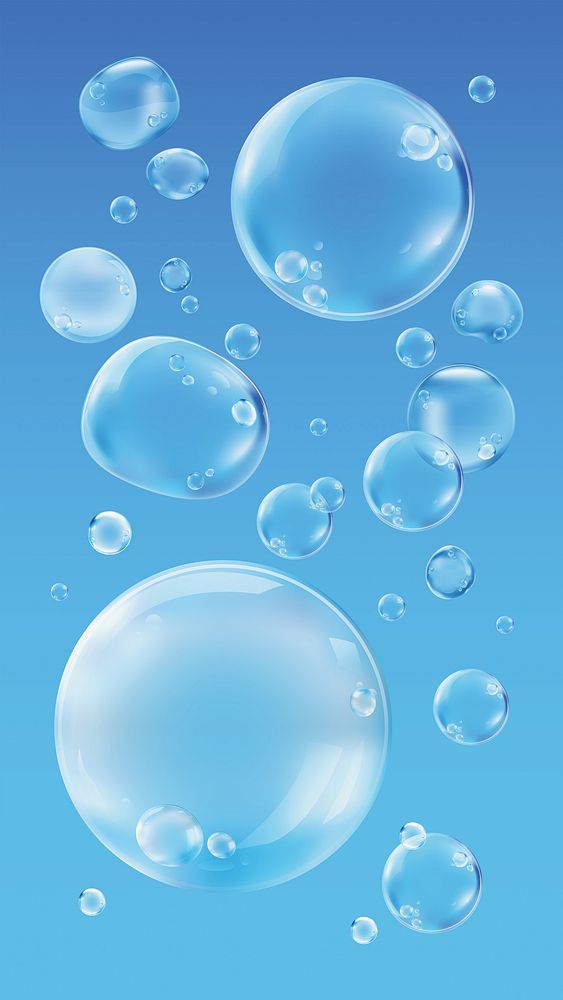 Floating blue bubbles light blue | Free Vector - rawpixel
