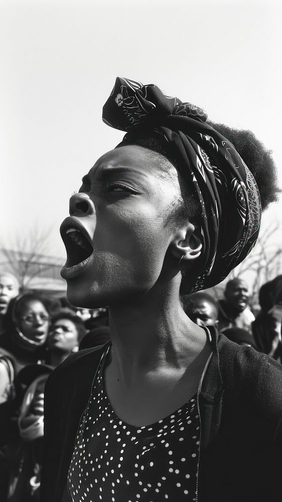 black woman shout protest accessories | Free Photo - rawpixel