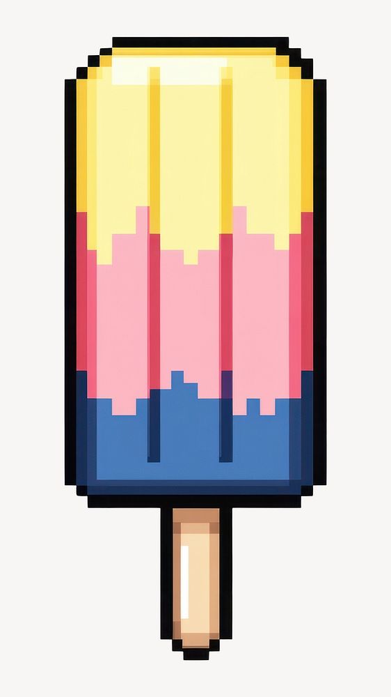 Popsicle design pixel art vector | Free Vector - rawpixel