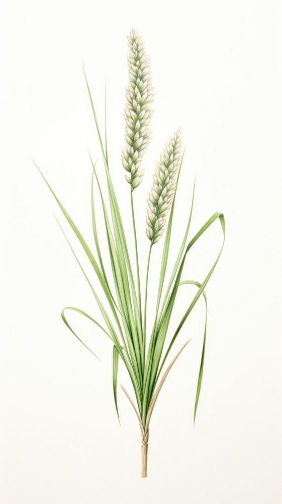 Foxtail grass illustration botanical drawing. | Free Photo Illustration ...
