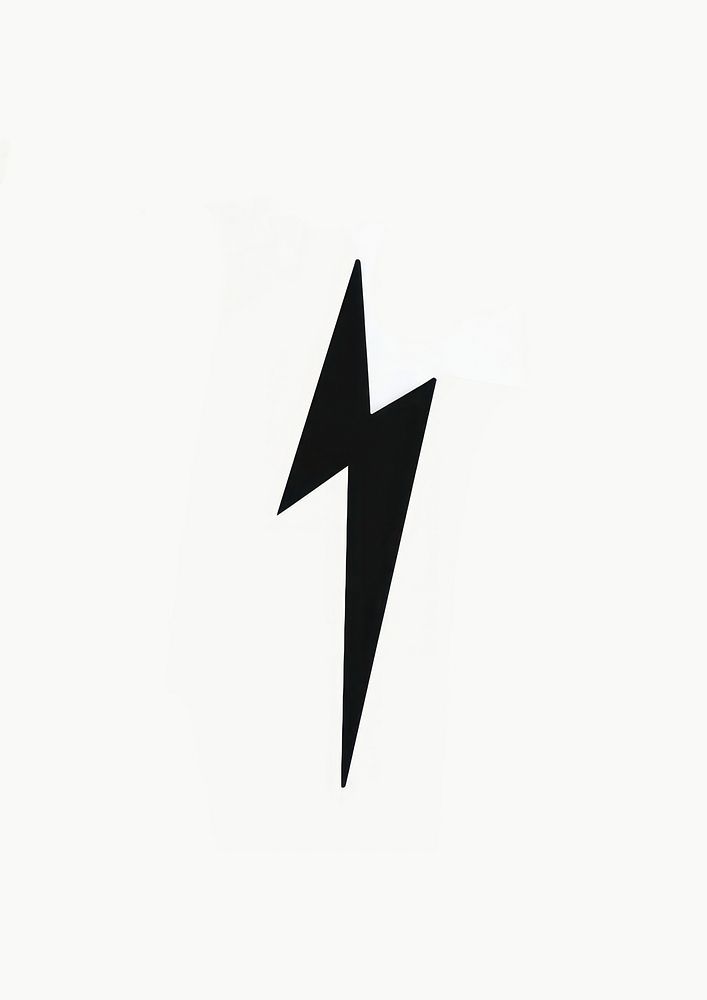 Silhouette black lightning bolt symbol | Free Photo Illustration - rawpixel