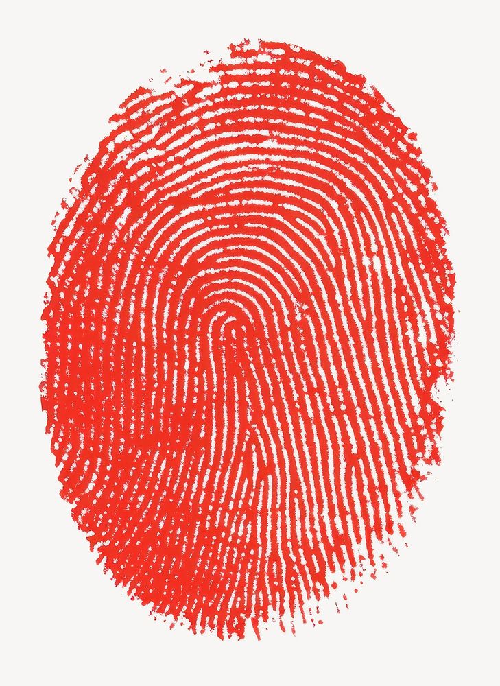 Finger print red verification fingerprint | Free Vector - rawpixel